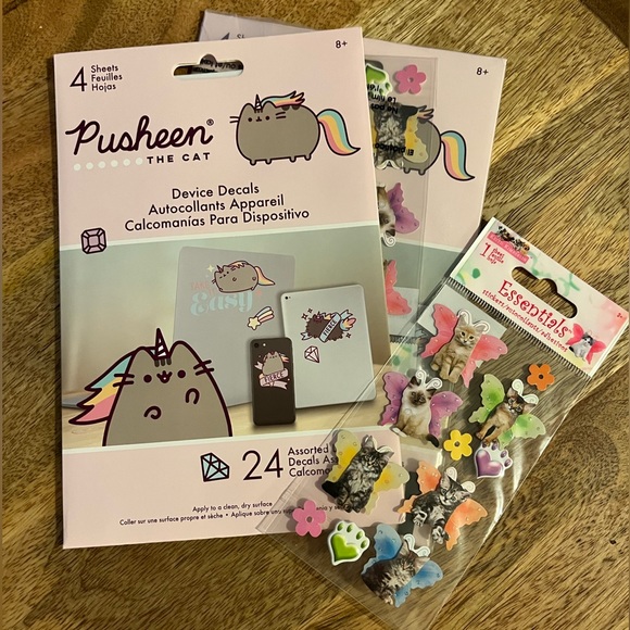 Pusheen | Office | 2 Pk Pusheen Device Decals With Foil 24pack Ea ...